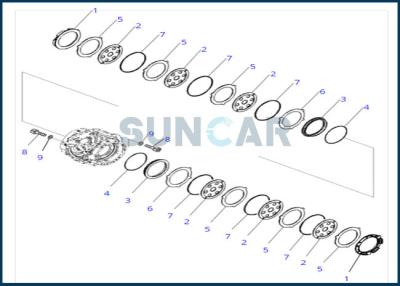 Cina 423-33-31411 4233331411 guarnizione Ring Use in Front Axle Rear Axle KOMATSU WA380 in vendita
