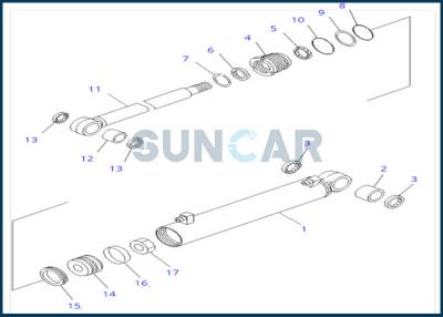 707-98-11270 7079811270 Kit de sellado del cilindro del brazo se ajusta a la excavadora Komatsu PC10UU-3