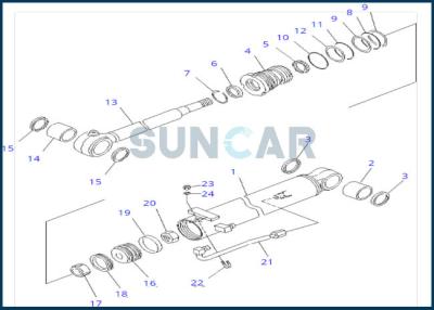 Cina 707-98-13880 corredo di riparazione della guarnizione del cilindro di 7079813880 aste per PC10UU-3 in vendita