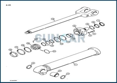 Cina CASO 621 821 di Kit Fits Excavator di riparazione della guarnizione del cilindro del secchio G110526 in vendita