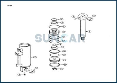 Cina CASO ausiliario 621 721 di Kit For Wheel Loader della guarnizione del cilindro S300163 in vendita