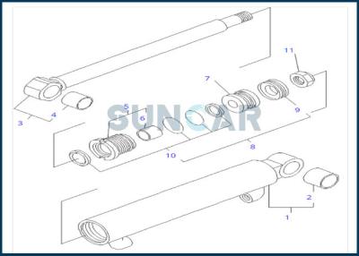Cina Corredo della guarnizione del cilindro del secchio di YM172186-72580 YM17218672580 per PC09FR-1 in vendita