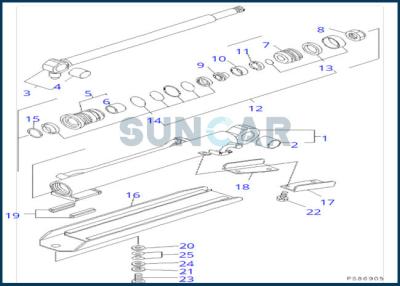 Cina Il corredo di servizio del cilindro dell'asta di YM172186-72190 YM17218672190 misura PC09FR-1 in vendita