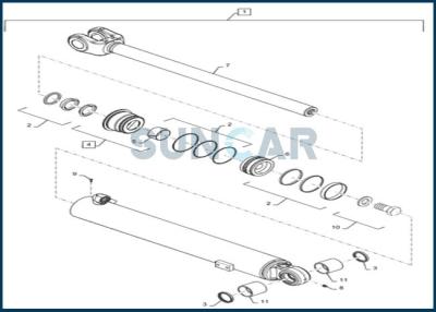 China 360982A1 Tilt Bucket Cylinder Seal Repair Kit fits CNH 521D 621D 621E 621F 621G for sale