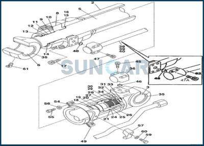 China Jogo de reparação do selo do cilindro do braço LZ00446 para o CASO CX210N CX225SR CX210 à venda