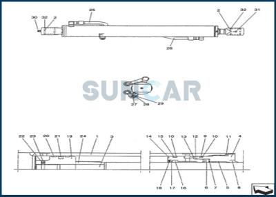 China Máquinas escavadoras CX25 do EXEMPLO de Kit Fits do reparo do selo do cilindro do braço PV01V00037R300 à venda