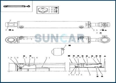 China EXEMPLO CX16B de Kit For do reparo de Swing Cylinder Seal de 72275471 máquinas escavadoras à venda
