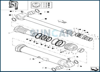 China EXEMPLO CX16B de Kit For do reparo de Boom Cylinder Seal de 72275470 máquinas escavadoras à venda