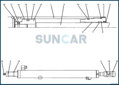 Cina CASO CX17B di Kit For di riparazione della guarnizione del cilindro del secchio PU01V00035R300 in vendita