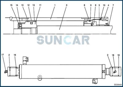 China EXEMPLO CX17B CX27B de Kit Fits do serviço do cilindro da escavadora da cubeta PV01V00045R300 à venda