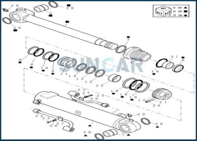 中国 場合CX20B CX22Bのための72282756のブームの腕シリンダー シールの修理用キット 販売のため