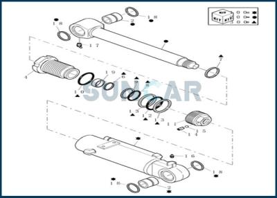 China 72280268 Arm-/Bulldozer-/Blatt-/Schwingen-Rollsiegel-Ausrüstung für FALL CX20B CX22B CX31B zu verkaufen