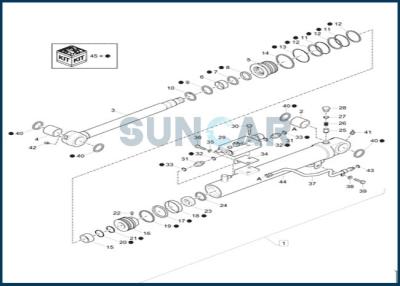 Cina Corredo di riparazione della guarnizione del cilindro di XKCD-03427 XKCD03427 Dipper per l'escavatore CX26C di CASO in vendita