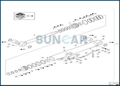 Cina Corredo di riparazione della guarnizione del cilindro di XKCC-01384 XKCC01384 Dipper per il CASO CX37C in vendita
