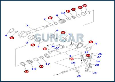 Cina 707-98-37690 7079837690 corredi di riparazione della guarnizione del cilindro di guida per KOMATSU HD785-7 in vendita
