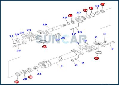 China 707-98-35110 Uitrusting van de de Cilinderverbinding van de 7079835110 Trekbalk de Zijverschuiving voor gd825a-2 pc40-6 Te koop