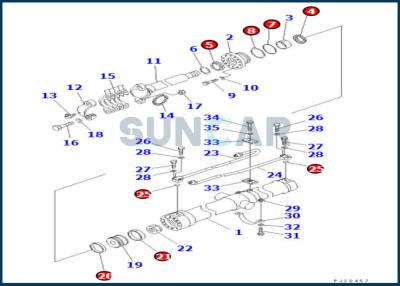 China 707-98-36230 de Uitrusting van de de Cilinderverbinding van de 7079836230 Bladlift voor gd825a-2 GD825A-2EO Te koop