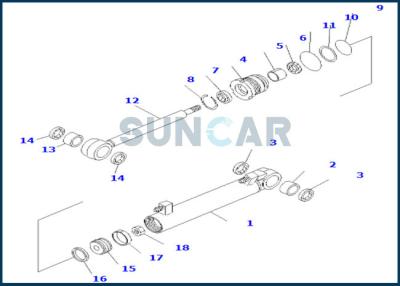 Cina 707-98-11230 corredo della guarnizione del cilindro di 7079811230 aste per KOMATSU PC08UU-1 in vendita