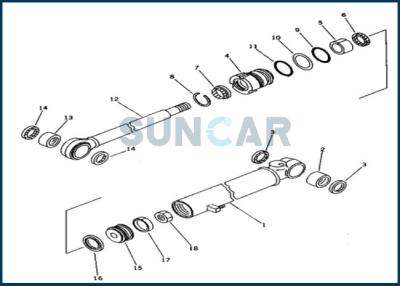 China 707-00-50680 van de de Verbindingsreparatie van de 7070050680 Emmercilinder de Uitrusting KOMATSU pc05-6 pc07-1 Te koop