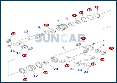 China 707-98-29700 7079829700 Gecompenseerde de Reparatieuitrusting van de Cilinderverbinding voor KOMATSU pc58uu-3 Te koop