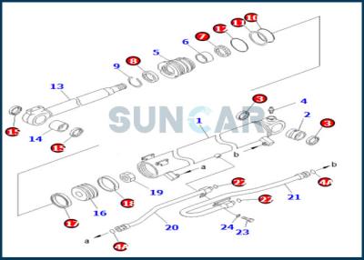 China 707-98-30700 de Uitrusting van de de Verbindingsreparatie van de 7079830700 Boomcilinder voor KOMATSU pc58uu-3 Te koop