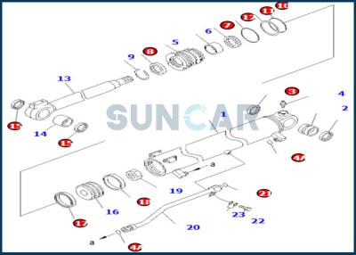 China Equipo de reparación del sello para 707-98-30710 cilindro KOMATSU PC58UU-3 de 7079830710 auges en venta