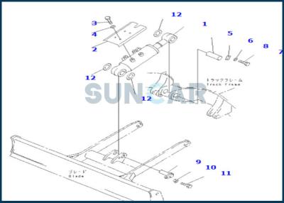 China 707-98-35520 7079835520 van de de Verbindingsreparatie van de Bladcilinder de Uitrustingspasvormen KOMATSU pc50uu-2 Te koop