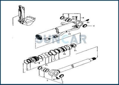 Cina Corredo di riparazione della guarnizione del cilindro del secchio YM172976-72360 per KOMATSU PC50FR-1 PC50FR-2 in vendita
