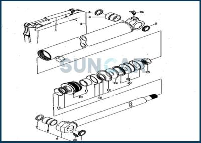 China Cilinderverbinding Kit For Arm YM172151-72020 YM17215172020 KOMATSU pc50fr-1 Te koop