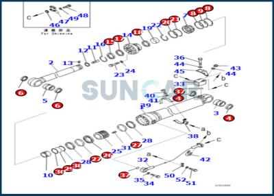 China Boom 7079972131 KOMATSU pc500lc-8 PC500LC-8R van Kit For 707-99-72131 van de cilinderverbinding Te koop