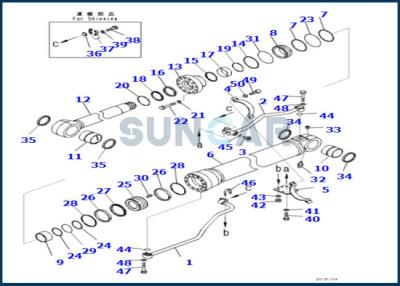 China 721-98-01560 de Verbindingsreparatie Kit For PC45MR-5MO PC55MR-5MO van de 7219801560 Boomcilinder Te koop