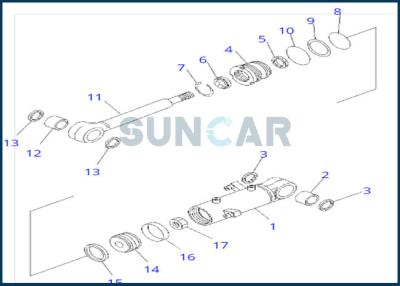 Cina 707-98-11300 7079811300 Kit di assistenza per cilindri a lama in vendita