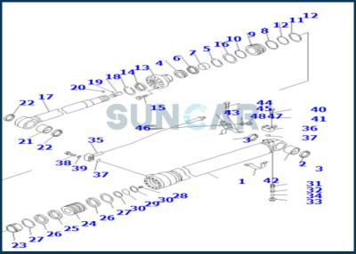 Cina 707-99-45080 servizio Kit For KOMATSU PC130F-7 del cilindro di 7079945080 braccia in vendita