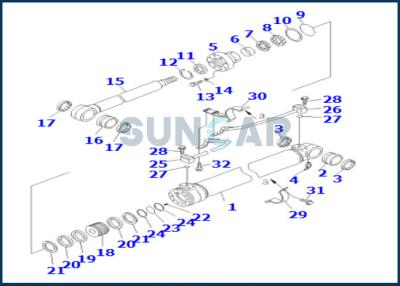 Cina 707-99-27500 servizio Kit For KOMATSU PC130F-7 del cilindro di 7079927500 secchi in vendita