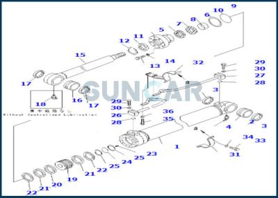 Cina 707-99-37300 servizio Kit For KOMATSU PC130-7 del cilindro di 7079937300 aste in vendita