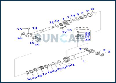 Cina 707-99-53310 7079953310 regolano il servizio Kit For PC130-8 KOMATSU del cilindro in vendita