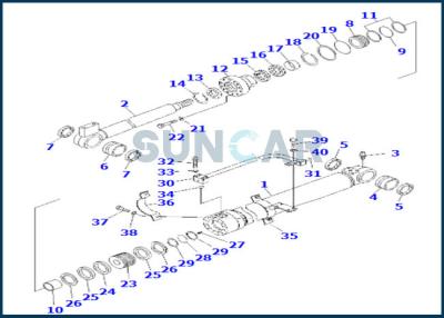 Cina 707-99-38450 servizio di derivazione Kit For Excavator KOMATSU del cilindro dell'asta 7079938450 in vendita