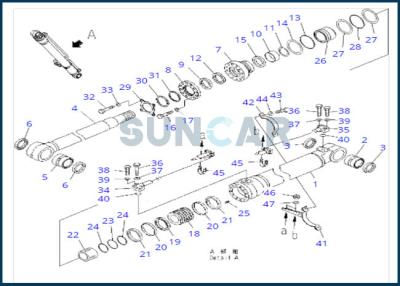 Cina 707-98-47841 servizio Kit Fits KOMATSU PC220-7 del cilindro di 7079847841 asta in vendita