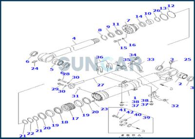 Cina 707-99-58060 servizio Kit For PC240LC-7K PC270-7 del cilindro di 7079958060 secchi in vendita