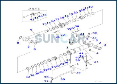 Cina 707-99-68580 7079968580 escavatore KOMATSU di Kit For PC600 PC650 della guarnizione del cilindro dell'asta in vendita