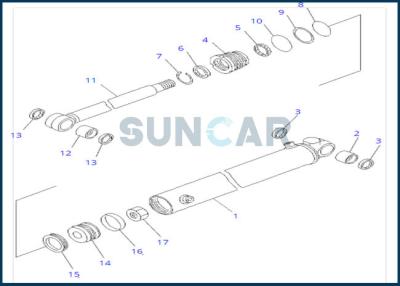 Cina 707-98-14740 servizio Kit For PC20MR-1 PC20R-8 del cilindro dell'asta di 7079814740 oscillazioni in vendita