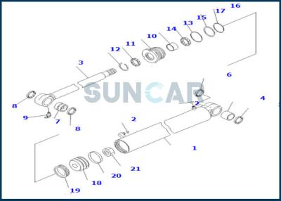 Cina Servizio Kit For PC30MR-2 PC30MR-3 KOMATSU del cilindro di 7079823180 aste in vendita
