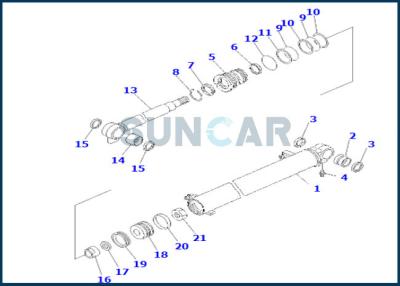 Cina 707-98-14760 servizio Kit For PC20MR-1 KOMATSU del cilindro di 7079814760 aste in vendita