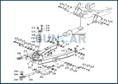 Cina 707-98-24570 servizio Kit Fits PC30R-7 PC30R-8 KOMATSU del cilindro di lama 7079824570 in vendita