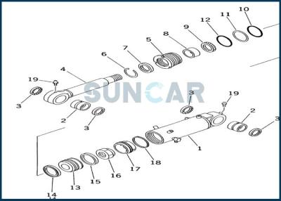 Cina 707-98-43560 servizio Kit For PC60-7 KOMATSU del cilindro di lama 7079843560 in vendita