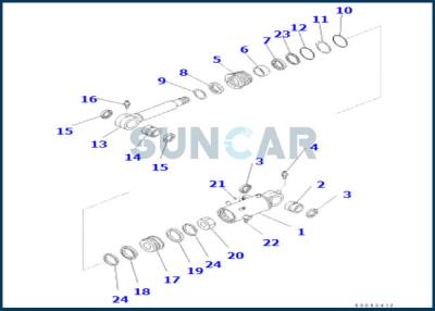 中国 707-99-35351の7079935351の腕シリンダー サービス キット適合小松PC60-8 販売のため