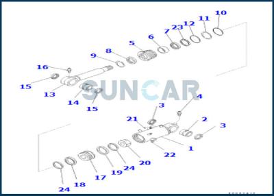中国 707-99-42551 7079942551のバケツのブレード シリンダ サービス キット適合の掘削機PC60-8 販売のため