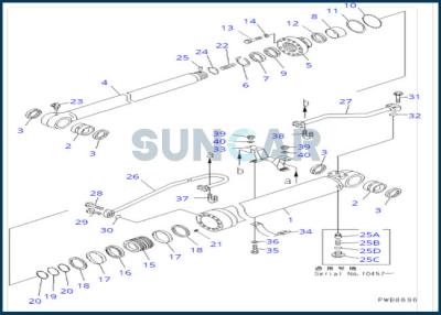 中国 707-99-57260の7079957260の腕シリンダー サービス キット適合PC228UU-1小松 販売のため
