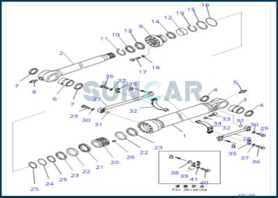 中国 707-99-72070の7079972070のバケツ シリンダー サービス キット適合PC490-10 PC490LC-10 販売のため
