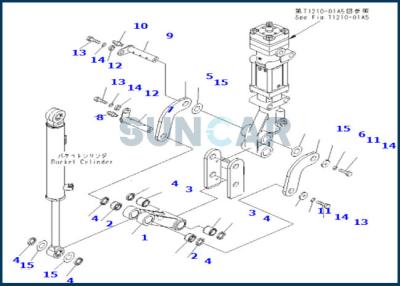 中国 721-98-00140 PC490LC-11 PC490-11のための7219800140本の腕シリンダー サービス キット 販売のため